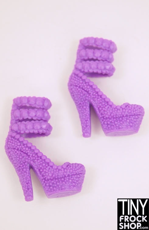 12" Fashion Doll 3 Strap Bubble Tea Heels