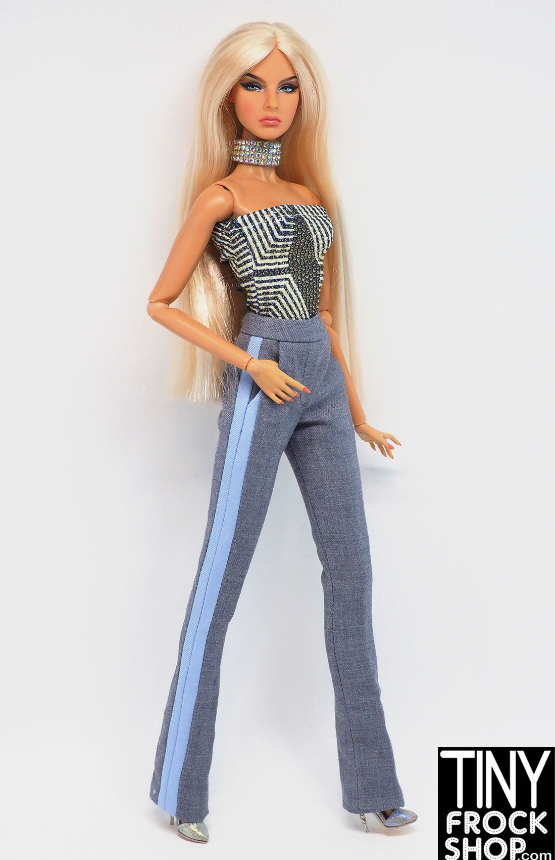 Integrity Chain of Command Natalia Fatale Blue and Grey Pants